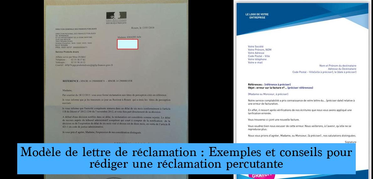 Lettre De Réclamation Non Reçu – BYZOK