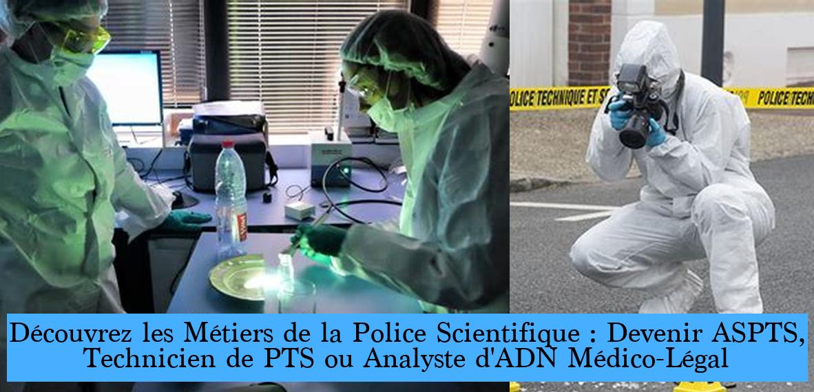 Découvrez les Métiers de la Police Scientifique : Devenir ASPTS, Technicien de PTS ou Analyste d ...