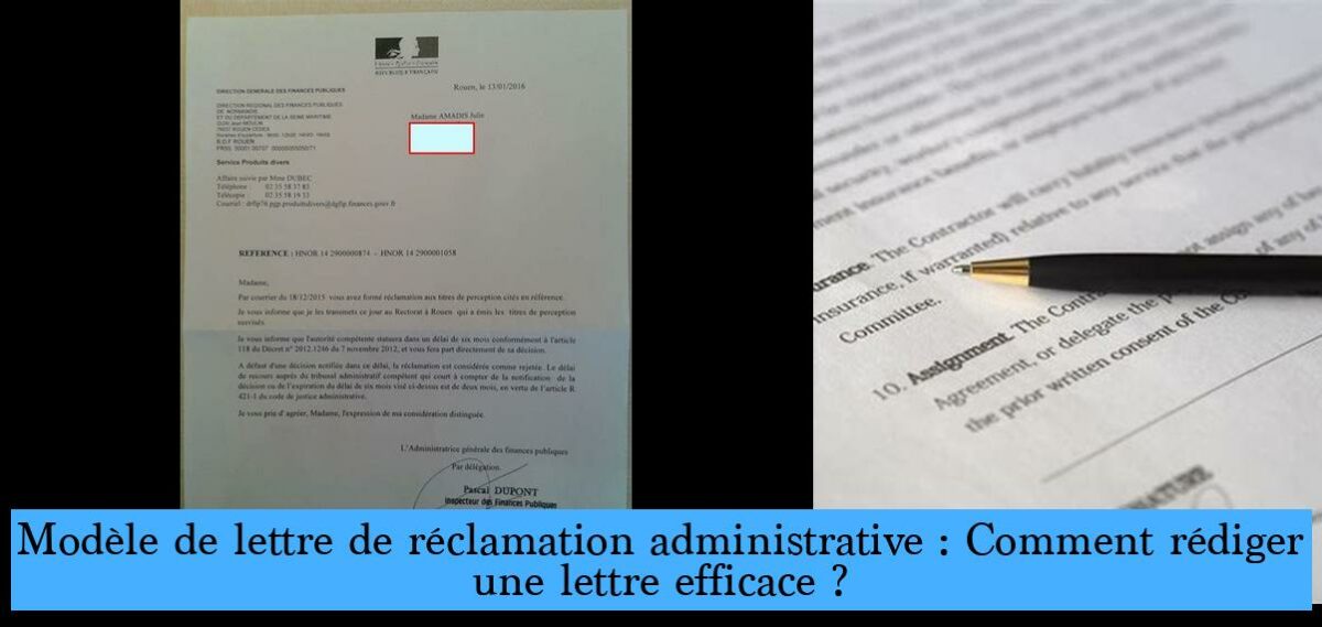Modèle de lettre de réclamation administrative : Comment rédiger une ...