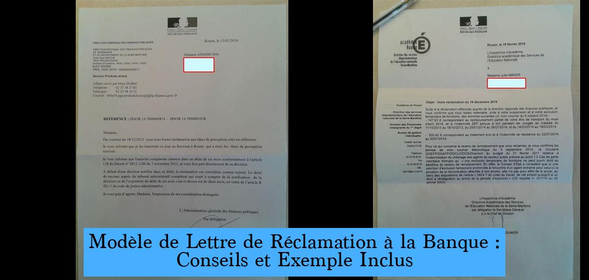 Modèle de Lettre de Réclamation à la Banque : Conseils et Exemple ...