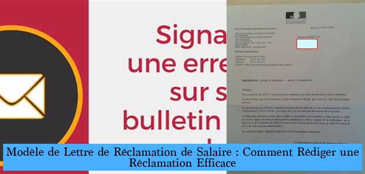 Modèle De Lettre De Réclamation De Salaire Impayé Guide Complet - Espace