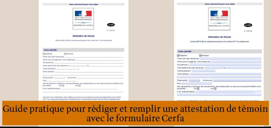 Guide Pratique Pour R diger Et Remplir Une Attestation De T moin Avec Guide Pratique Pour R diger Et Remplir Une Attestation De T moin Avec