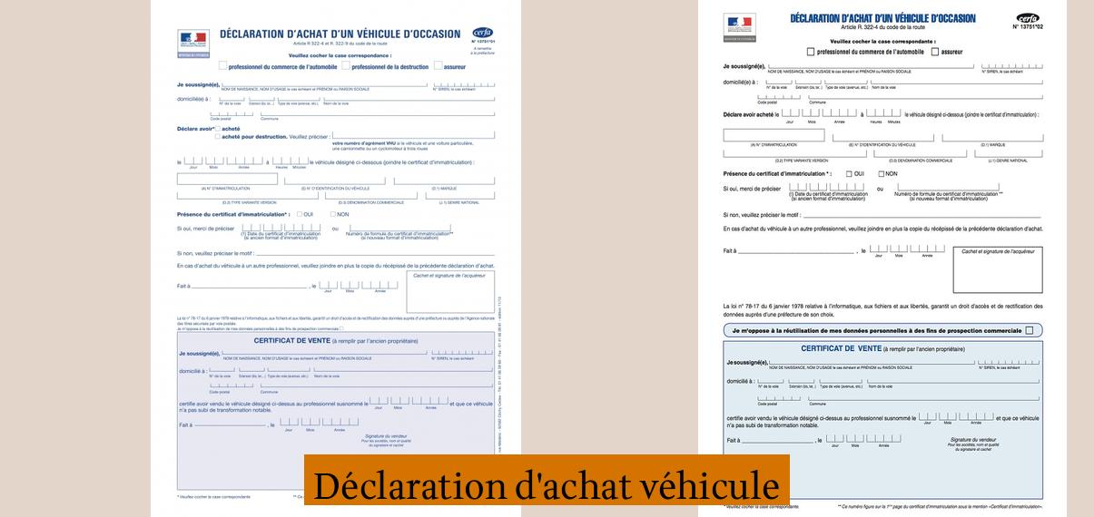 Guide pour réaliser une déclaration d'achat de véhicule : étapes et ...