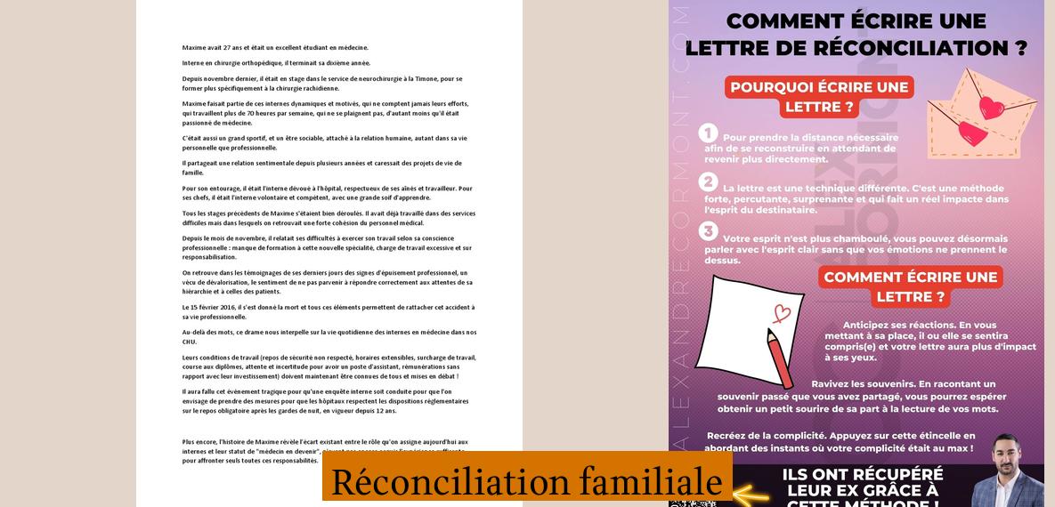 Comment concevoir un message de réconciliation familiale qui apaise les ...