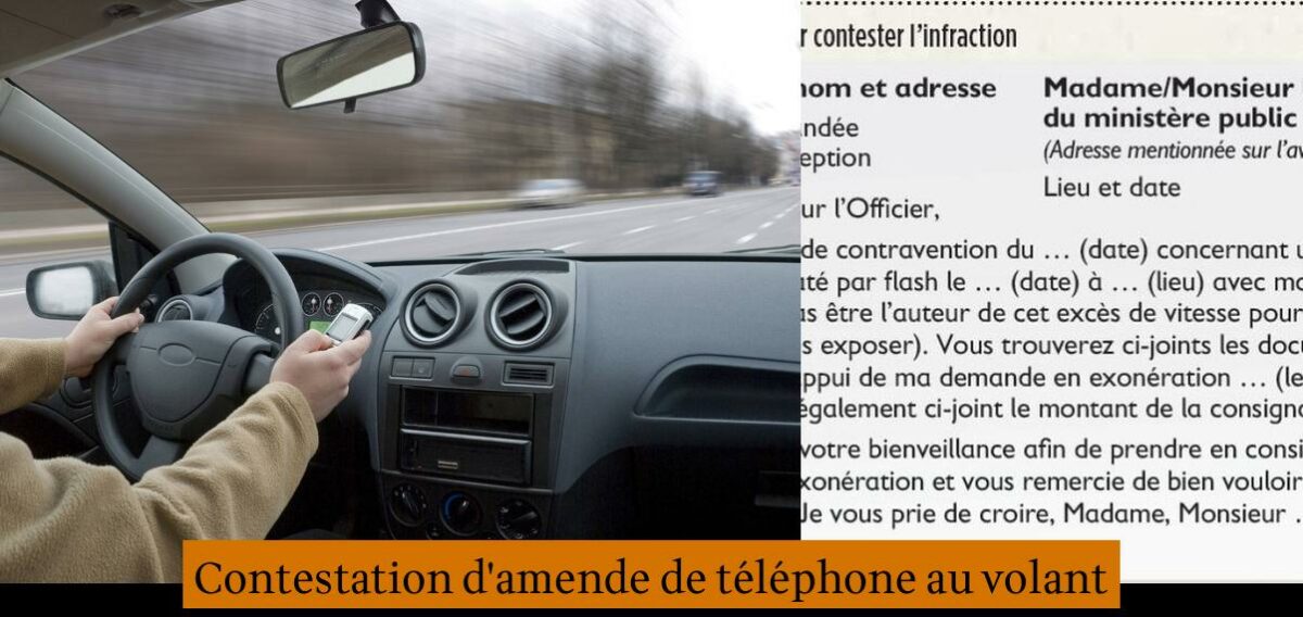Modèle de lettre de contestation pour une amende de téléphone au volant ...